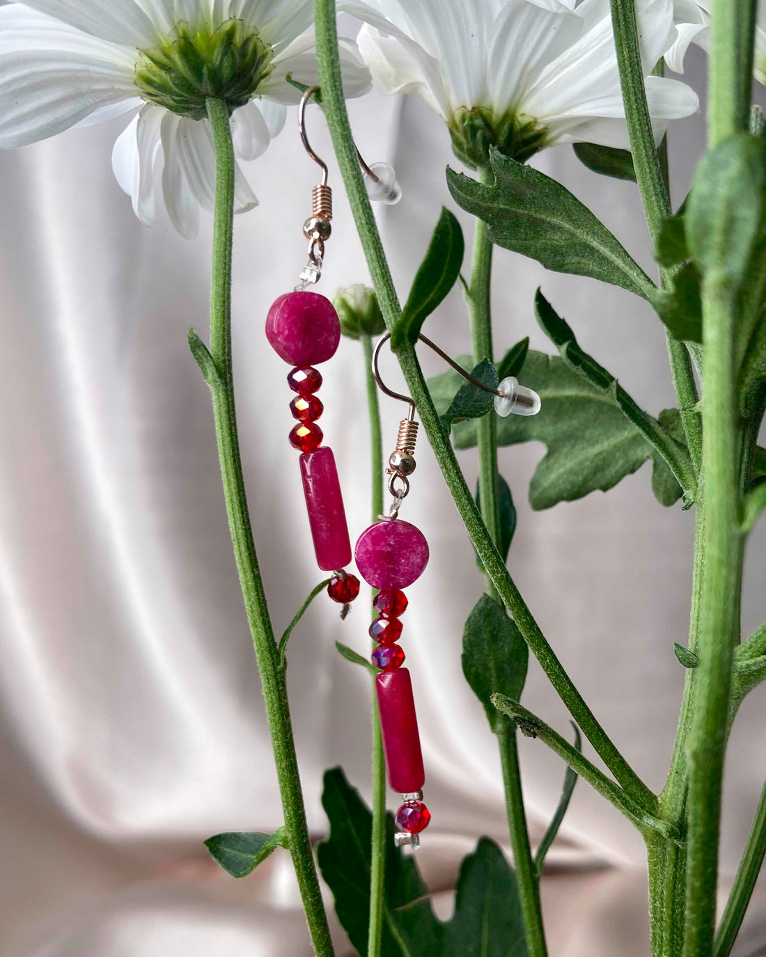 Handmade Beaded Rubellite Jewelry Set | TIA By Tia Hayek